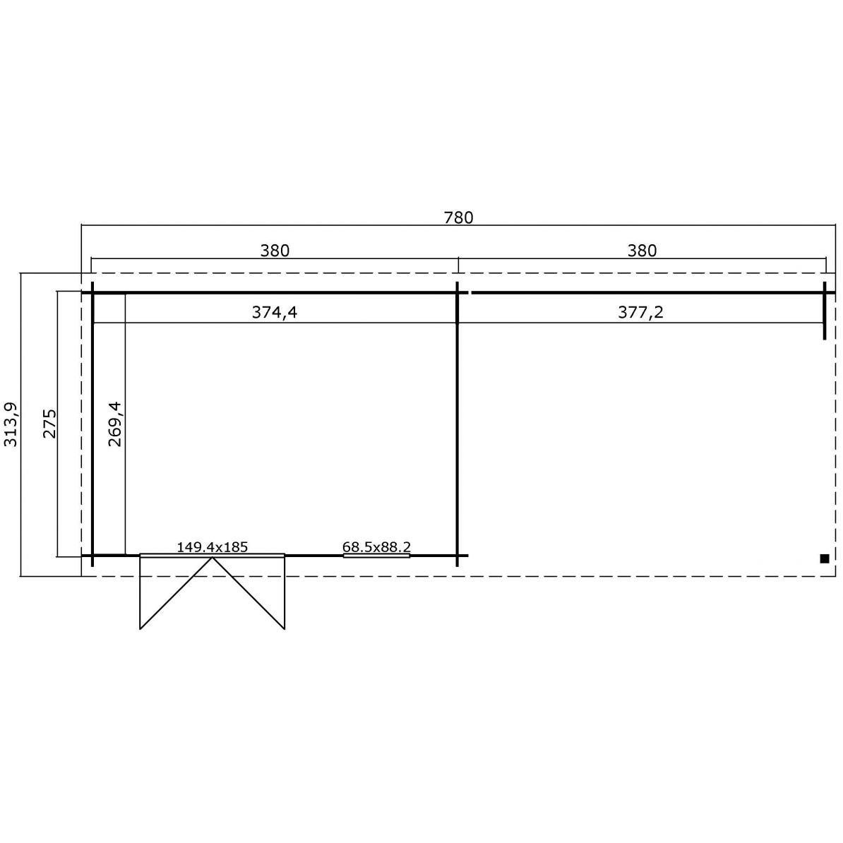 Aida 800 Onbehandeld